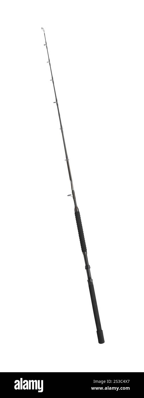 Spinning rod for fishing isolated on white. Spinning rod for fishing ...