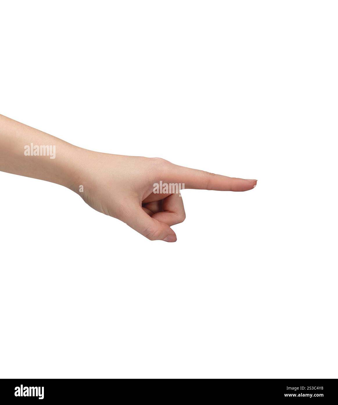 Hand tablet woman on Cut Out Stock Images & Pictures - Alamy