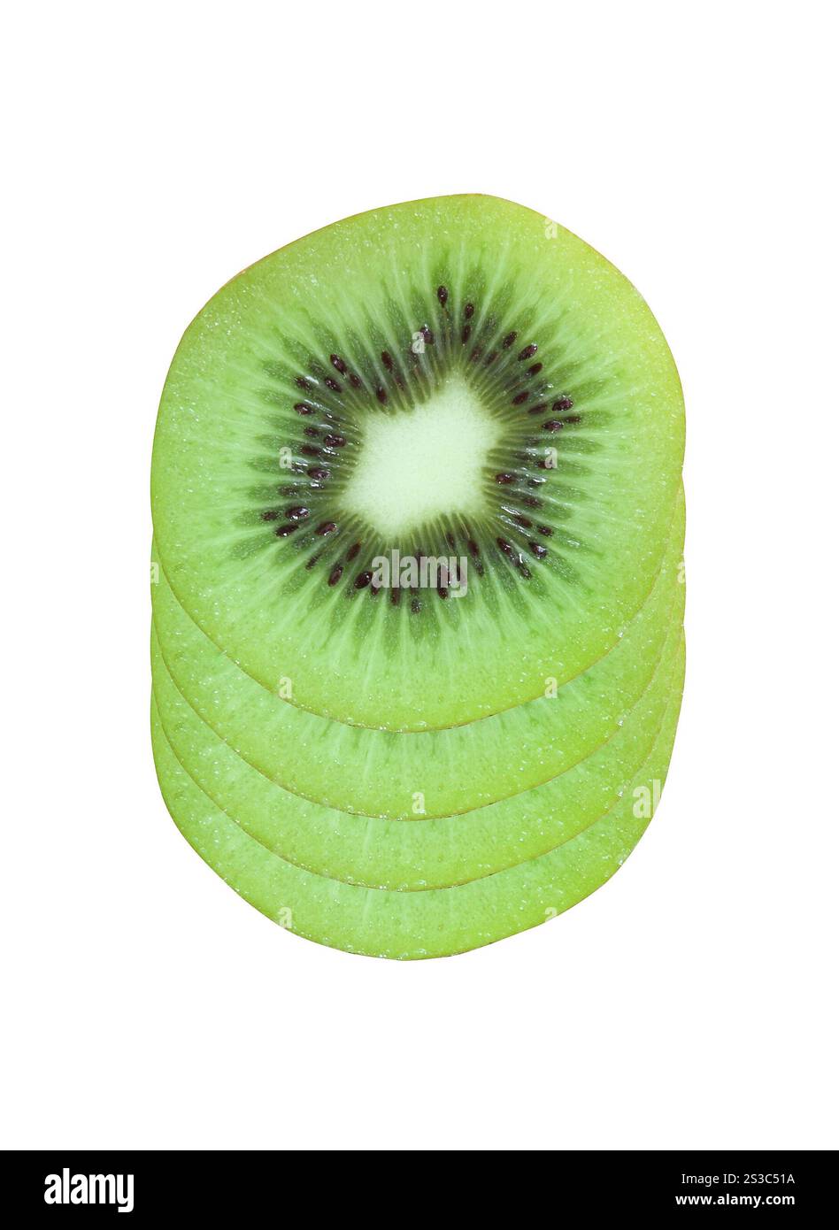 Slices of fresh kiwi fruit isolated on white. Slices of fresh kiwi ...