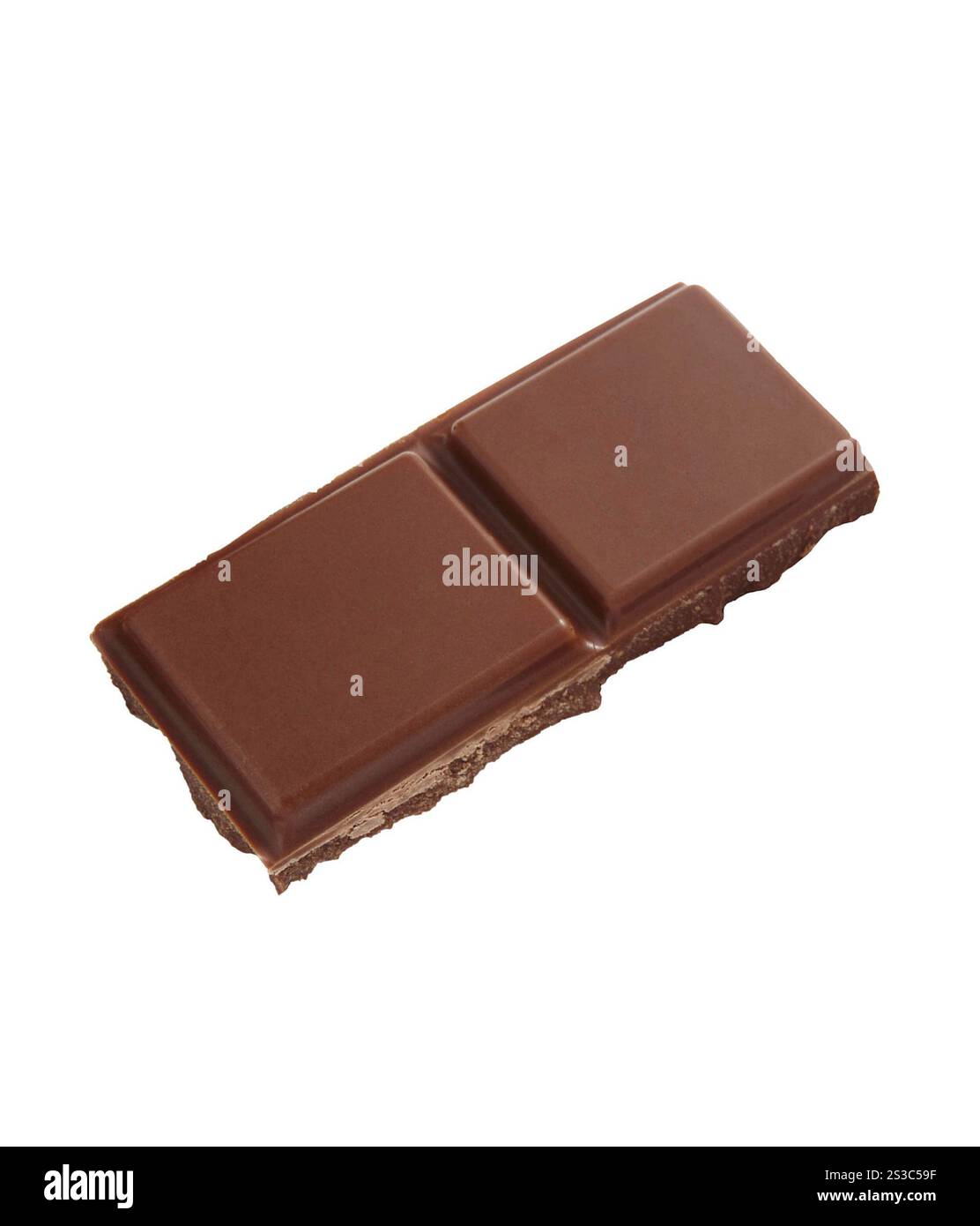 pieces of Chocolate isolated on white Stock Photo - Alamy