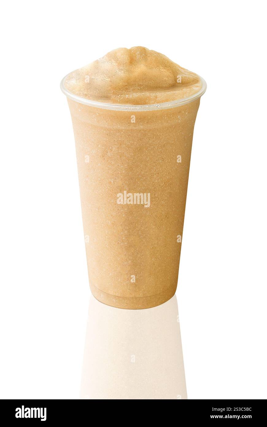 fruit flavored frozen cocktail isolated on white background. fruit ...