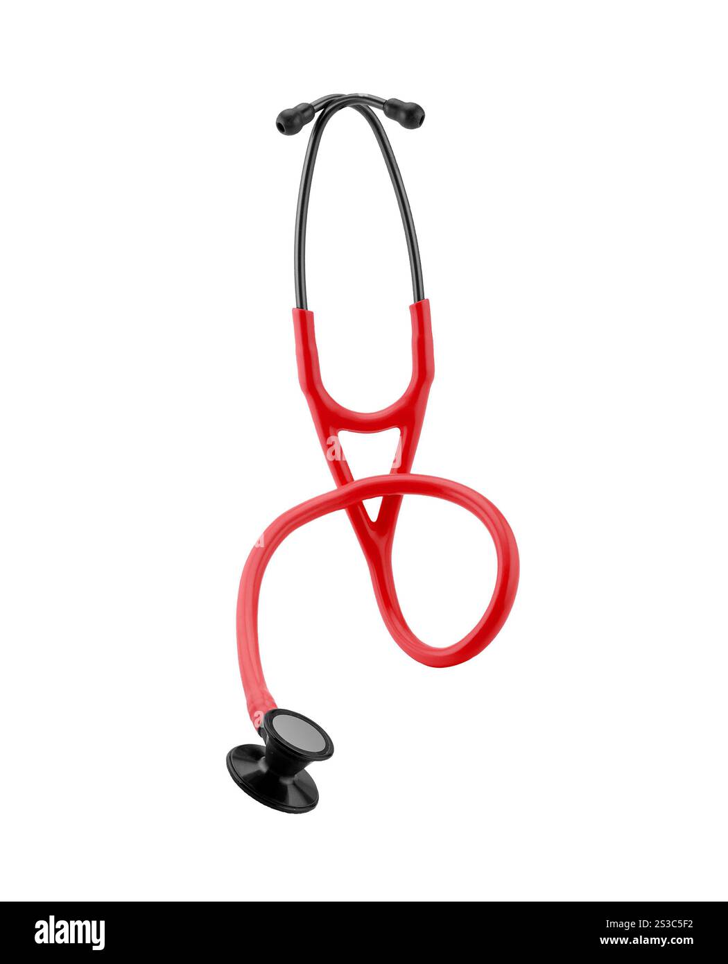 Red Stethoscope isolated on white background. Red Stethoscope isolated ...
