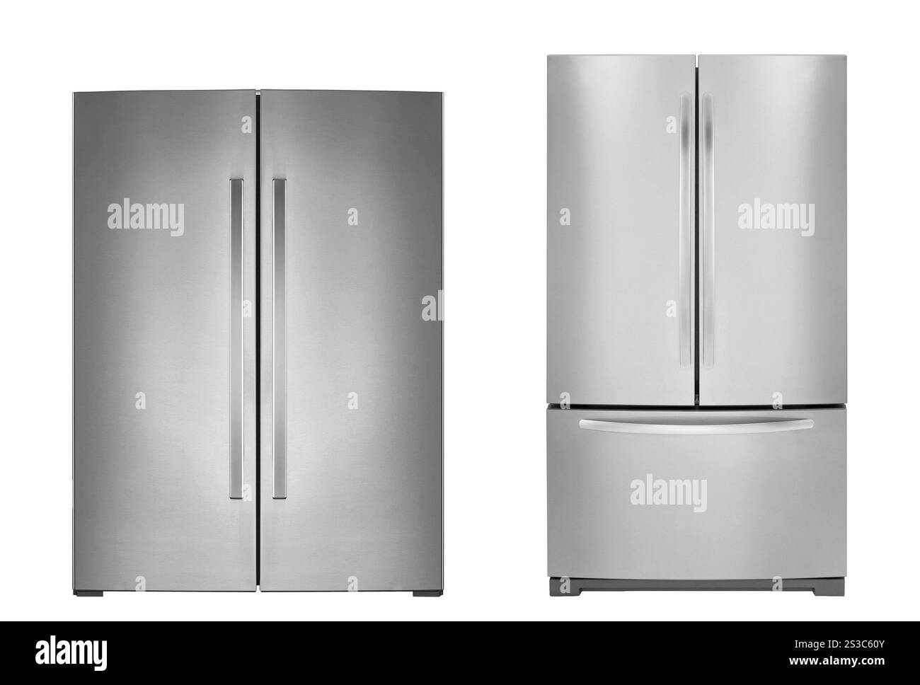 Fridges on white background. Fridge on white vackground Stock Photo - Alamy