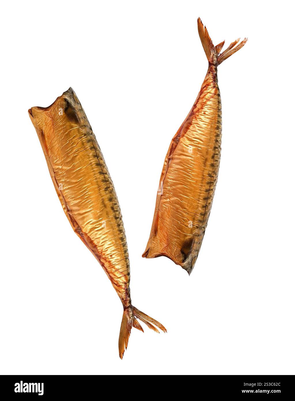 Smoked fish without the head isolated on white background Stock Photo ...