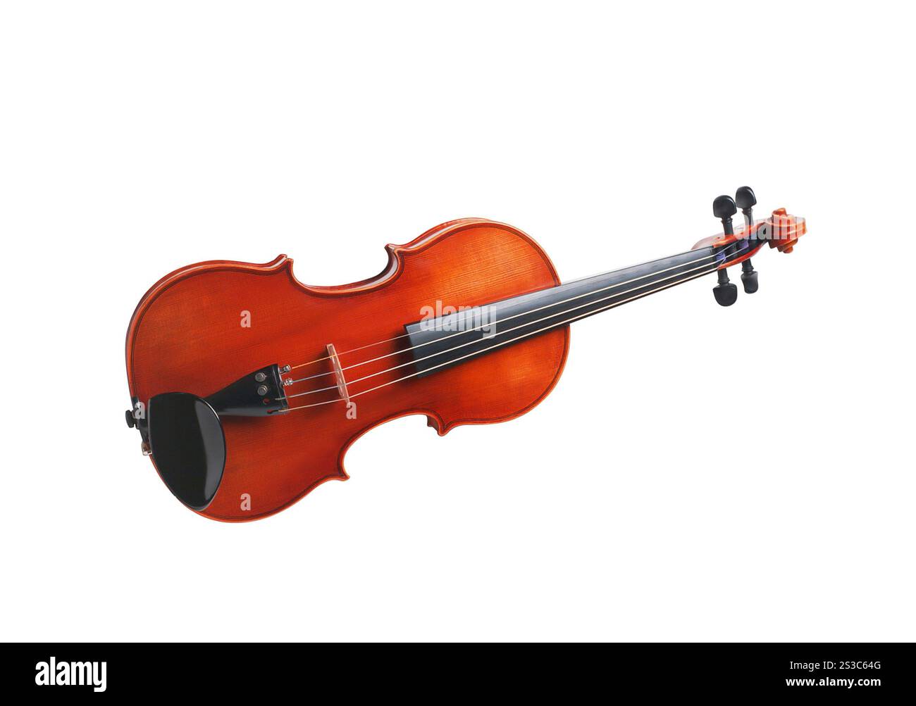 Violin front view isolated on white background. Violin front view ...