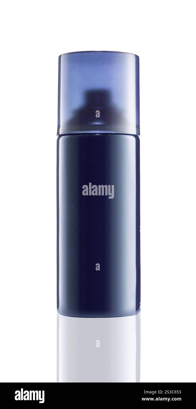 blue spray can isolated on white background. blue spray can Stock Photo ...