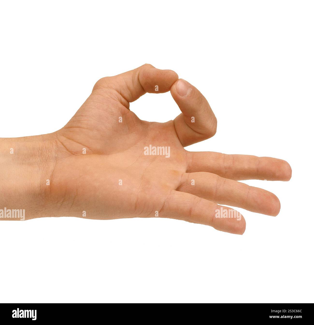 hand sign isolated on white background. hand sign Stock Photo - Alamy