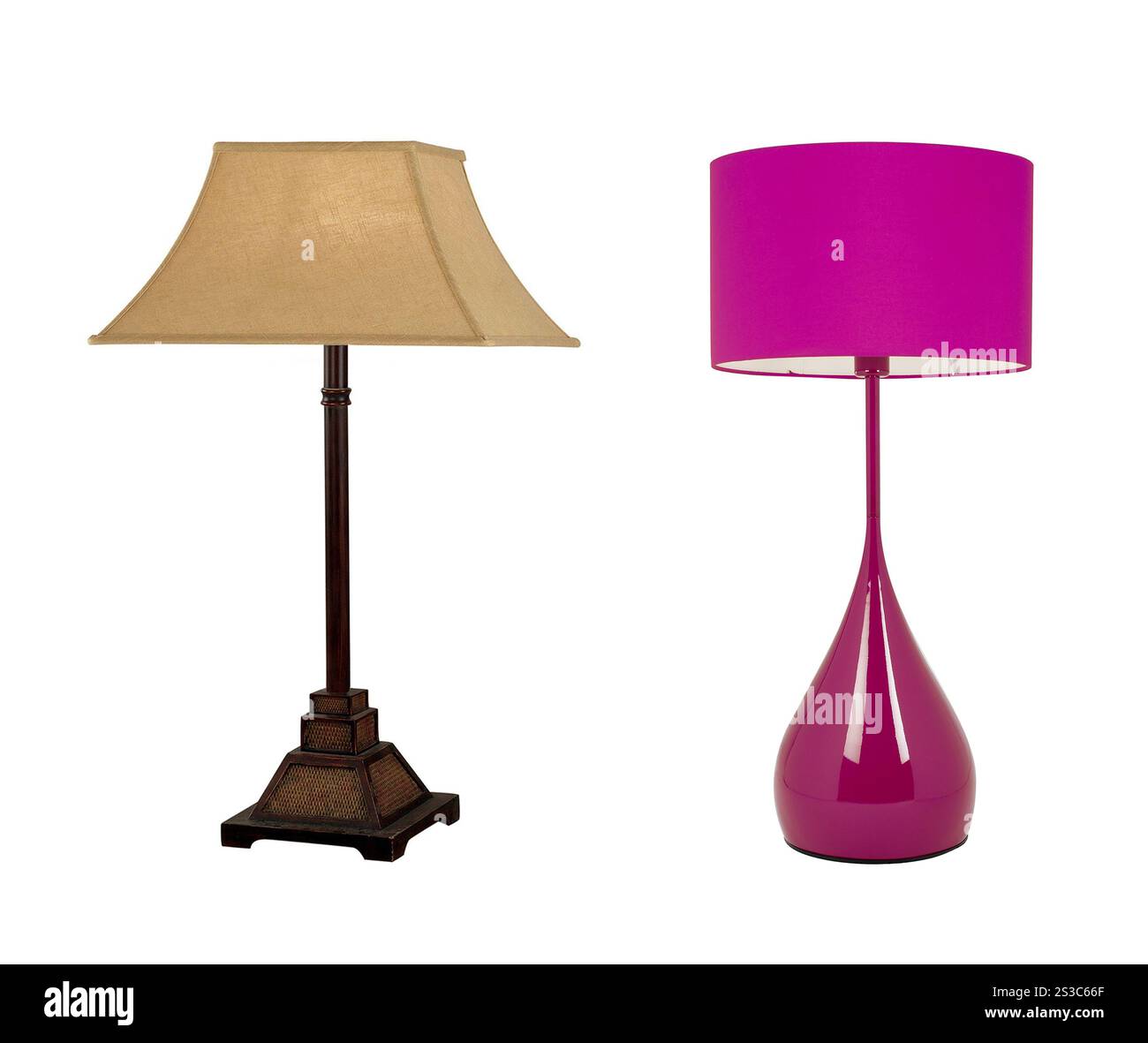 Vintage Lamp and Modern Lamp. Lamp Stock Photo - Alamy