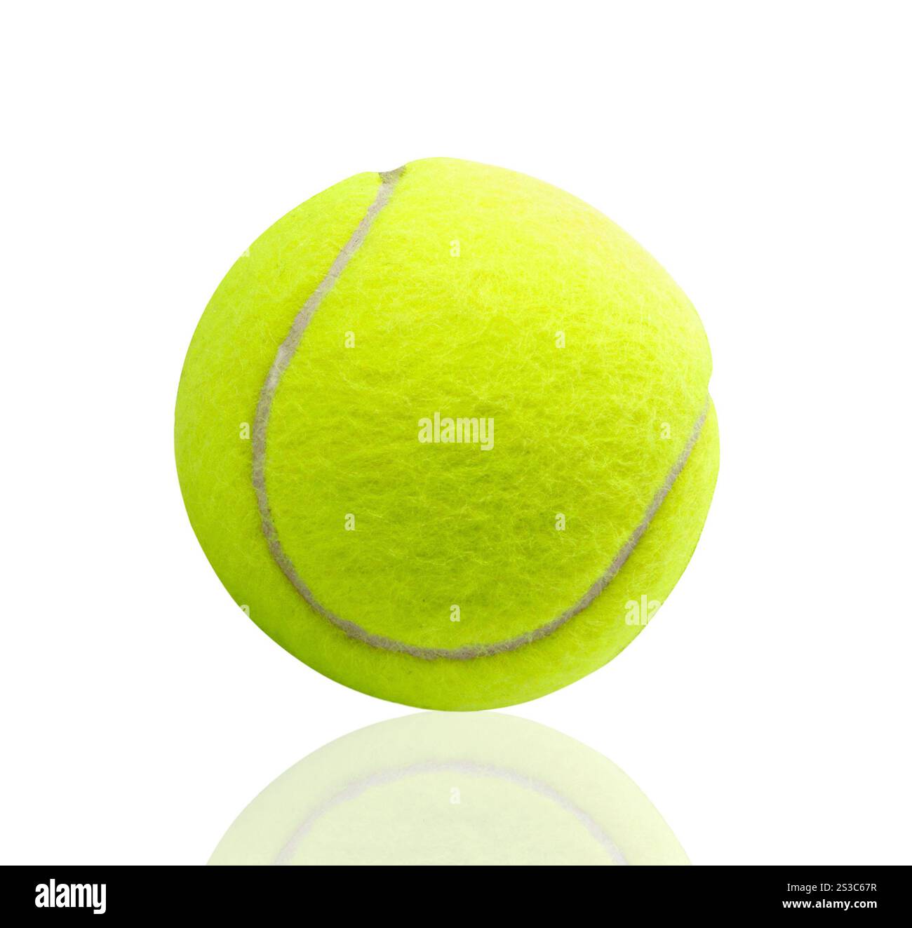 Single tennis ball isolated on white background. Single tennis ball ...
