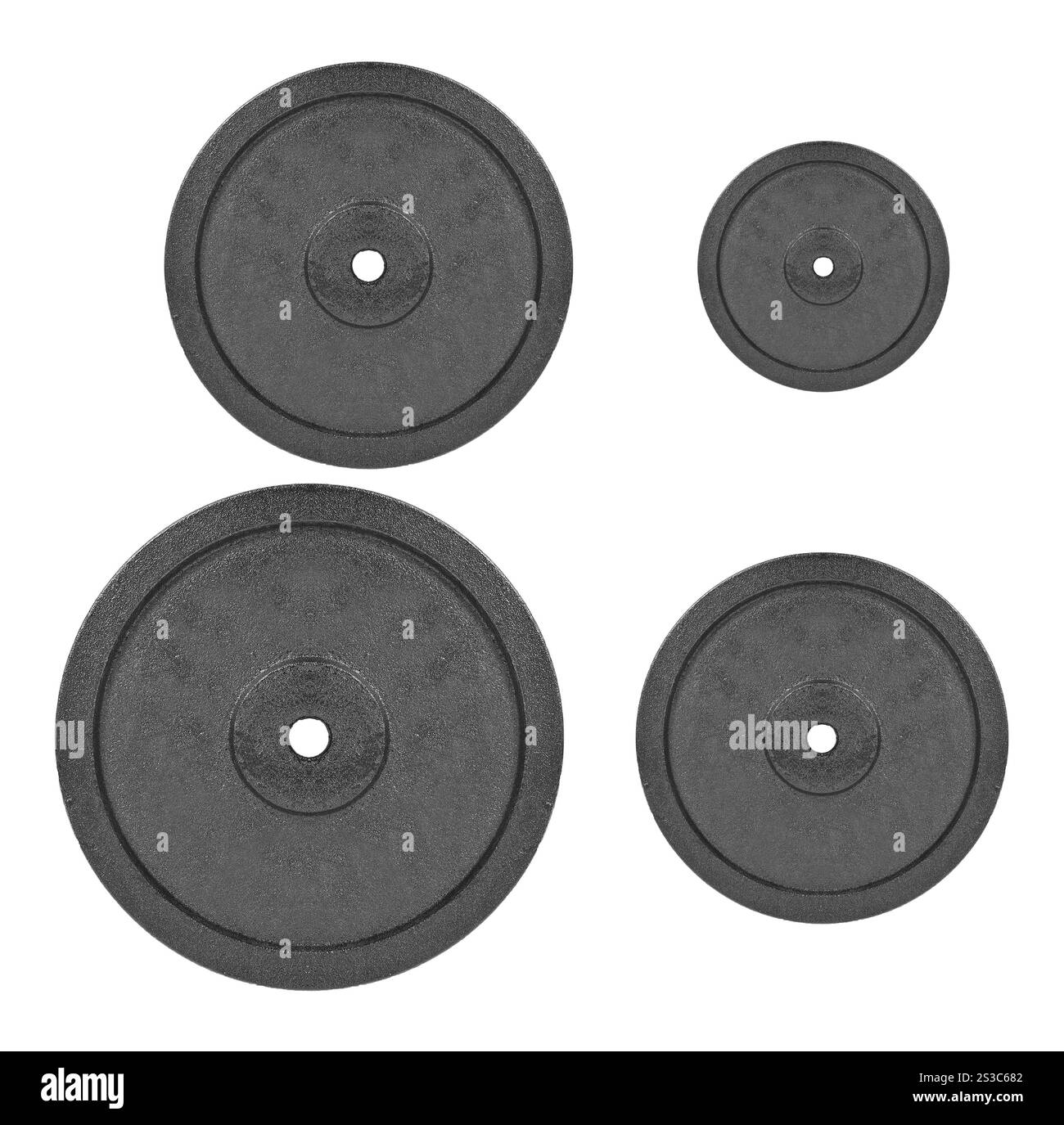 Metal barbell isolated on white background. Metal barbells Stock Photo ...