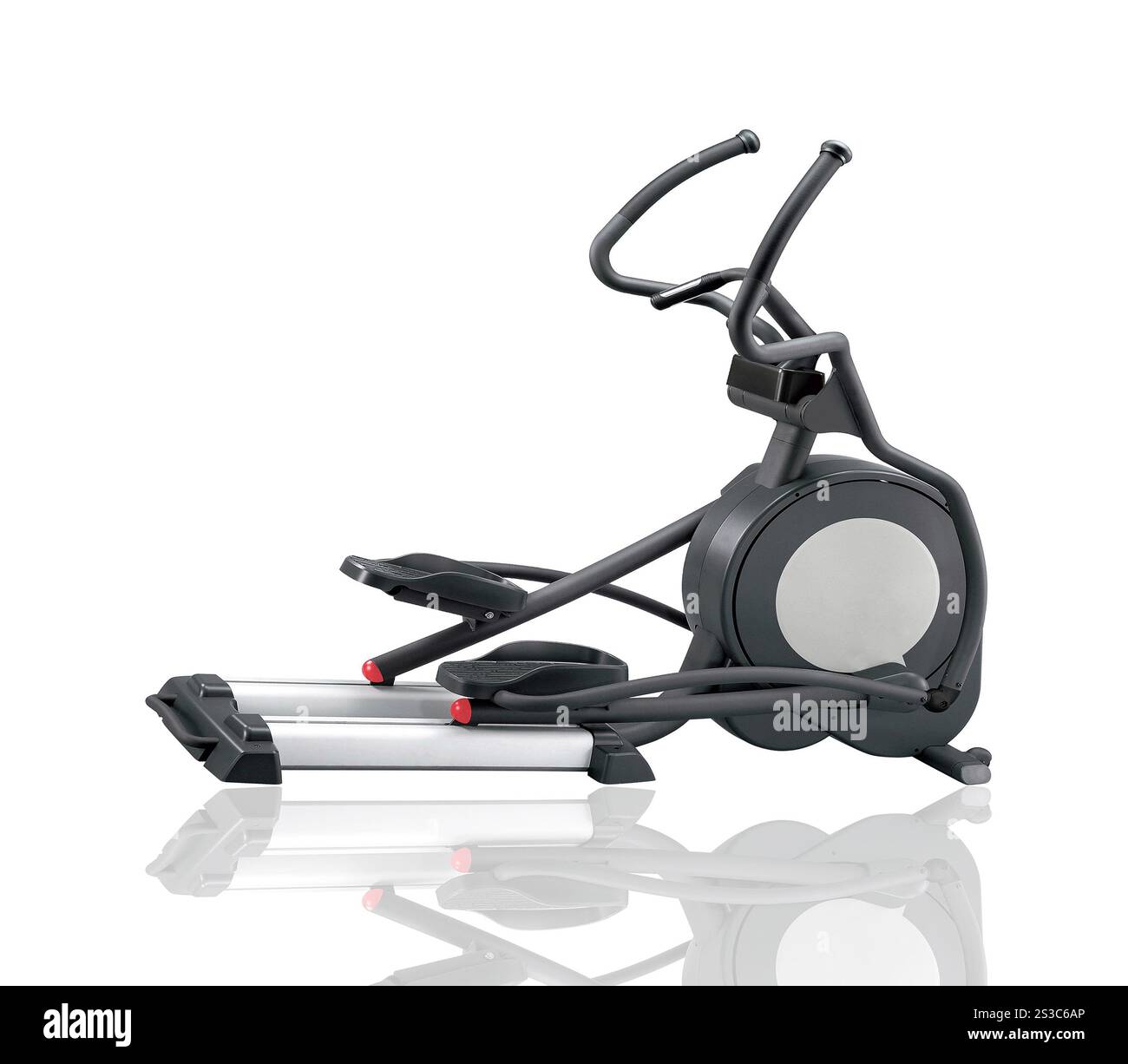 Elliptical gym machine isolated on white background. Elliptical gym ...