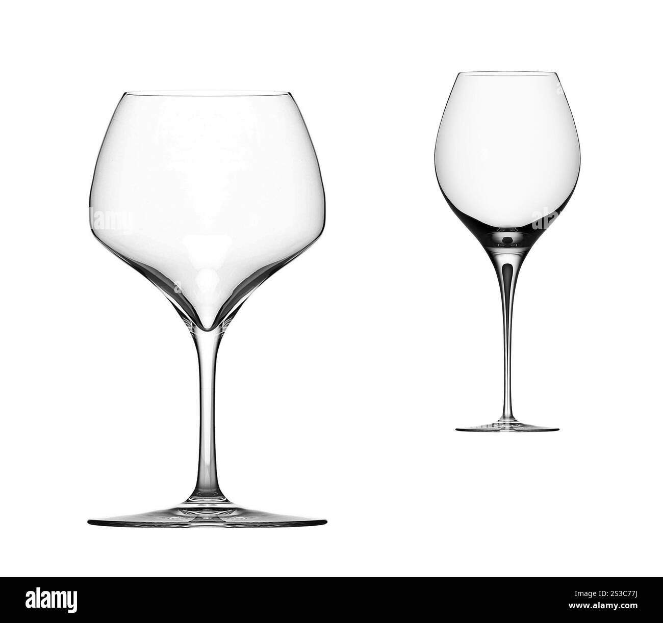 Empty wine glasses. isolated. Empty wine glass. isolated Stock Photo ...