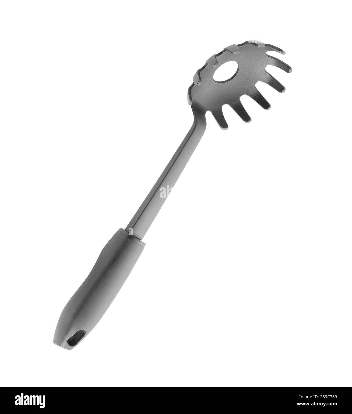 Spaghetti draining utensil isolated on white background. Spaghetti ...