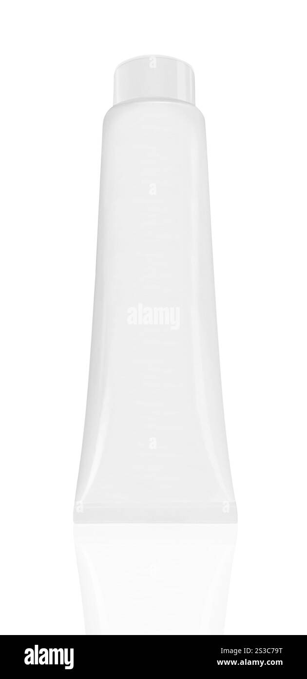 white tube isolated on white background. white tube isolated Stock ...