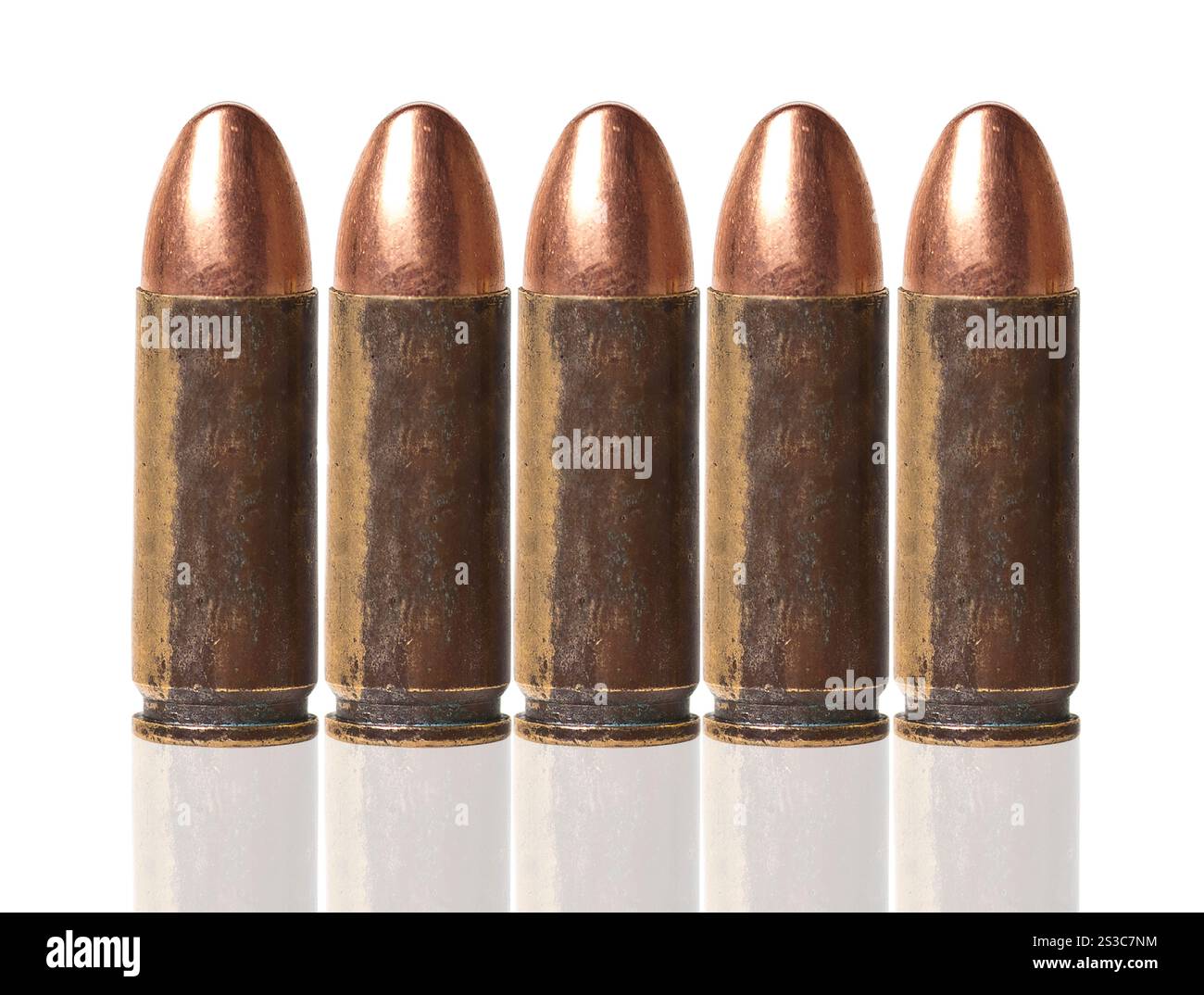 9mm bullets for a gun isolated. 9mm bullet for a gun isolated Stock ...