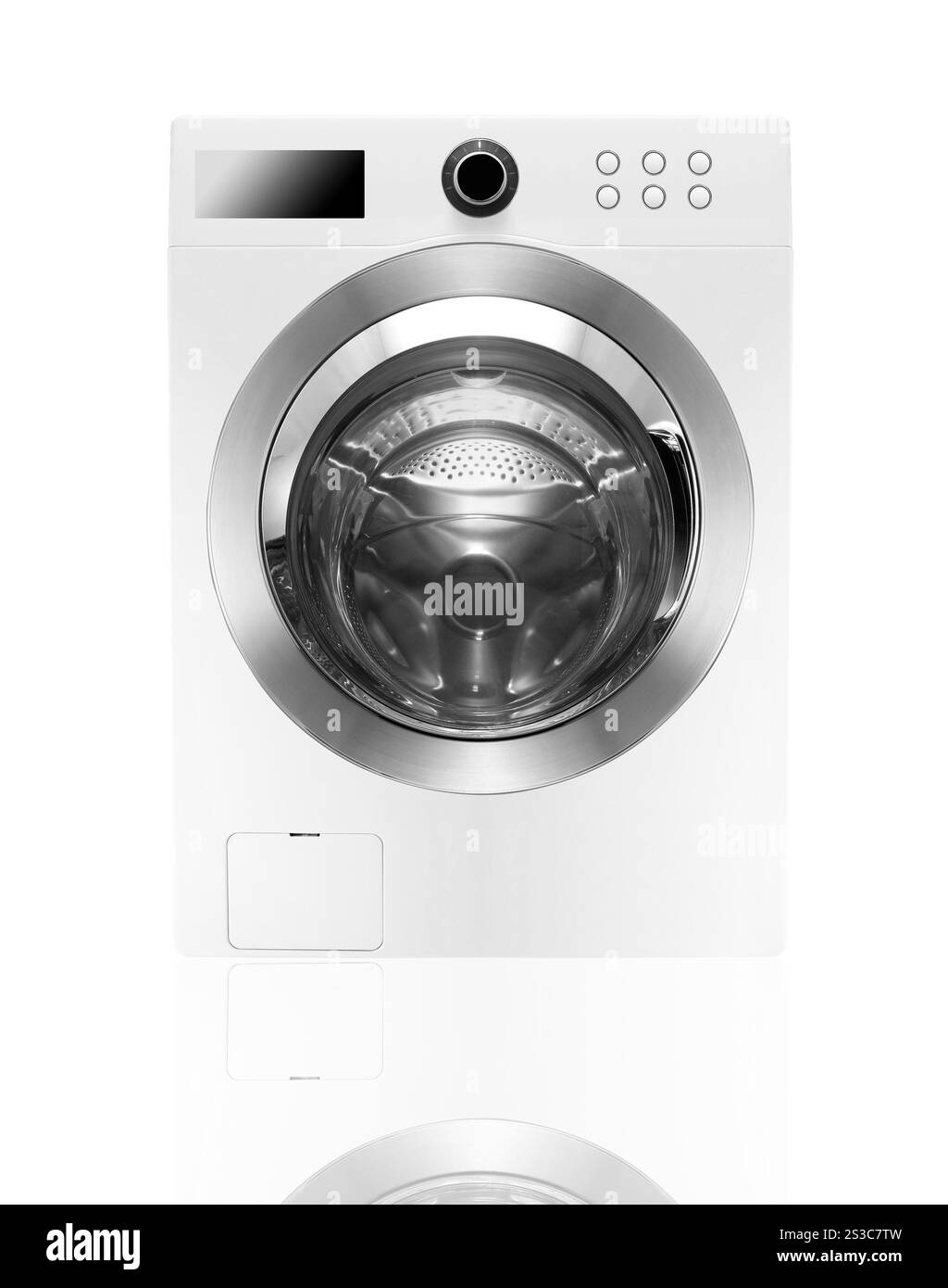 Washing machine isolated on white Stock Photo - Alamy