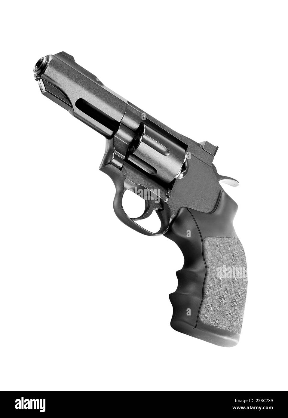 Revolver on white background Stock Photo - Alamy