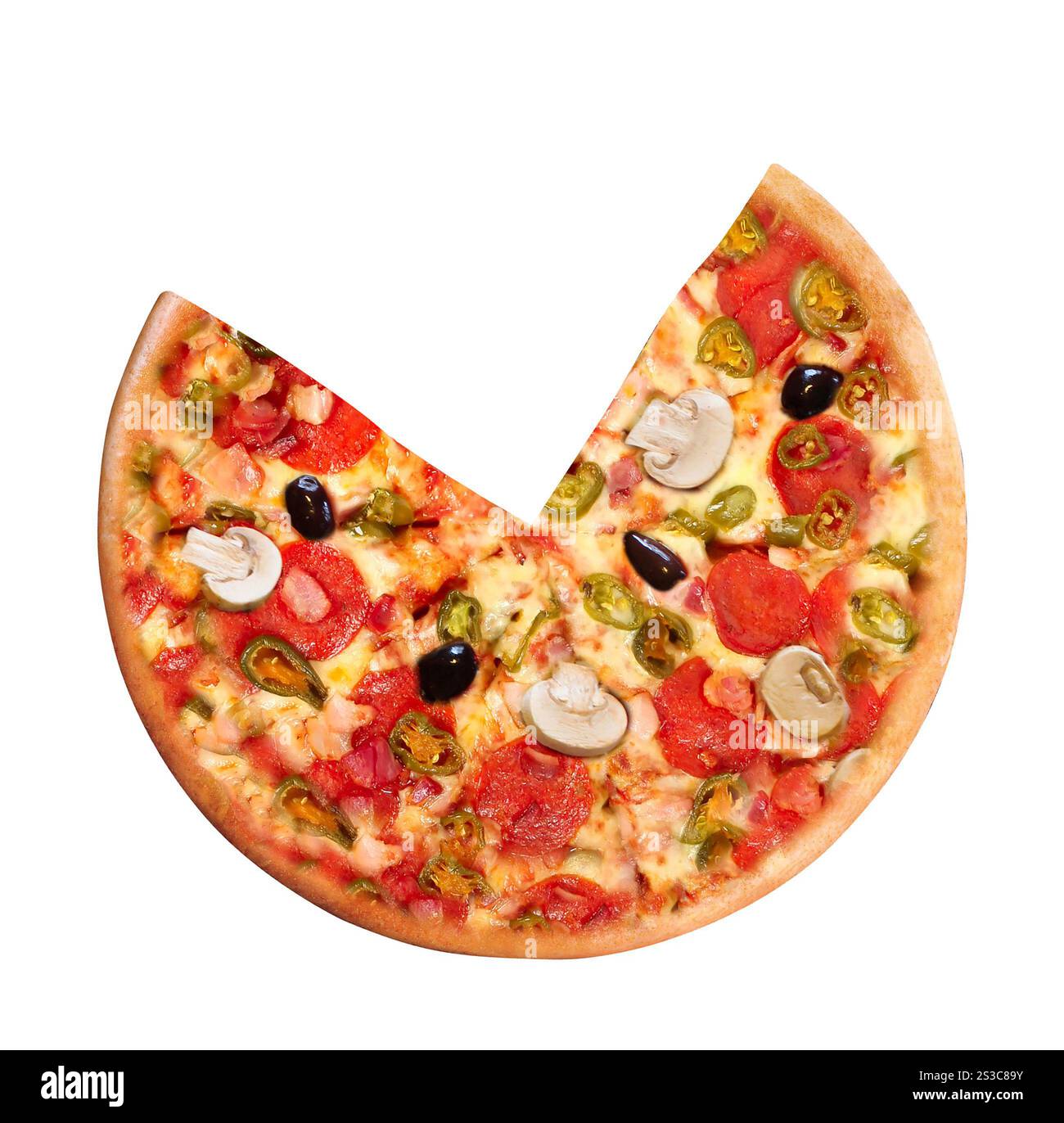 Top view fresh baked pizza hi-res stock photography and images - Alamy