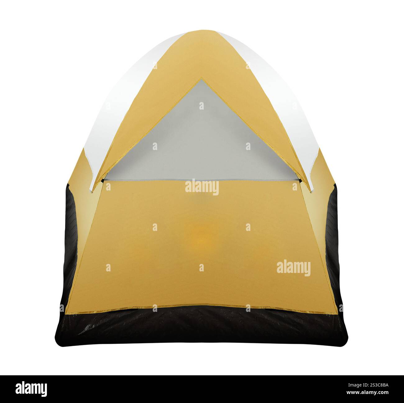 yellow field tent isolated on white background. purple field tent ...