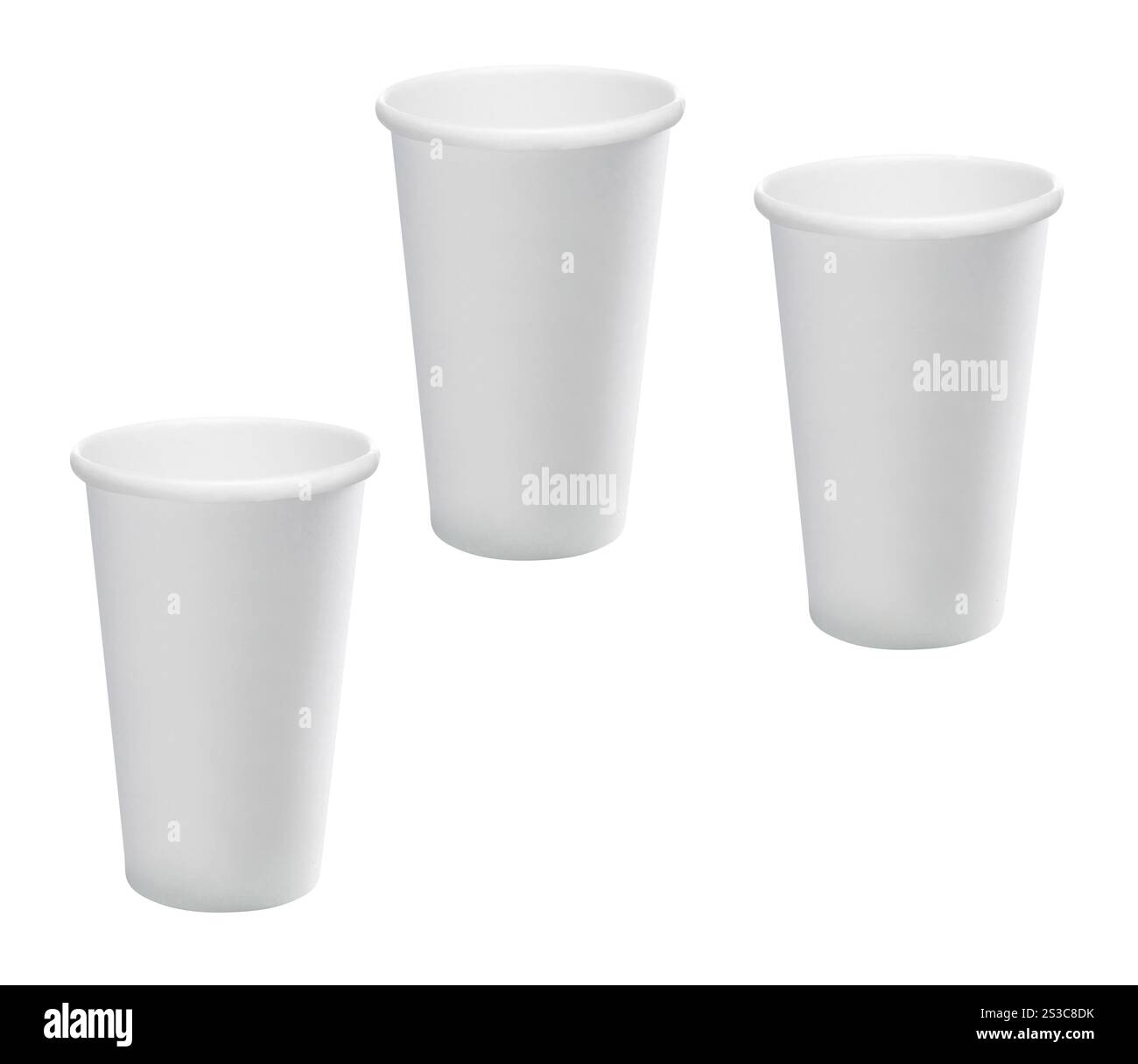 Empty white paper cup isolated Stock Photo - Alamy