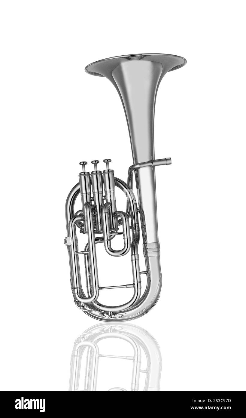 tuba isolated on white background Stock Photo - Alamy