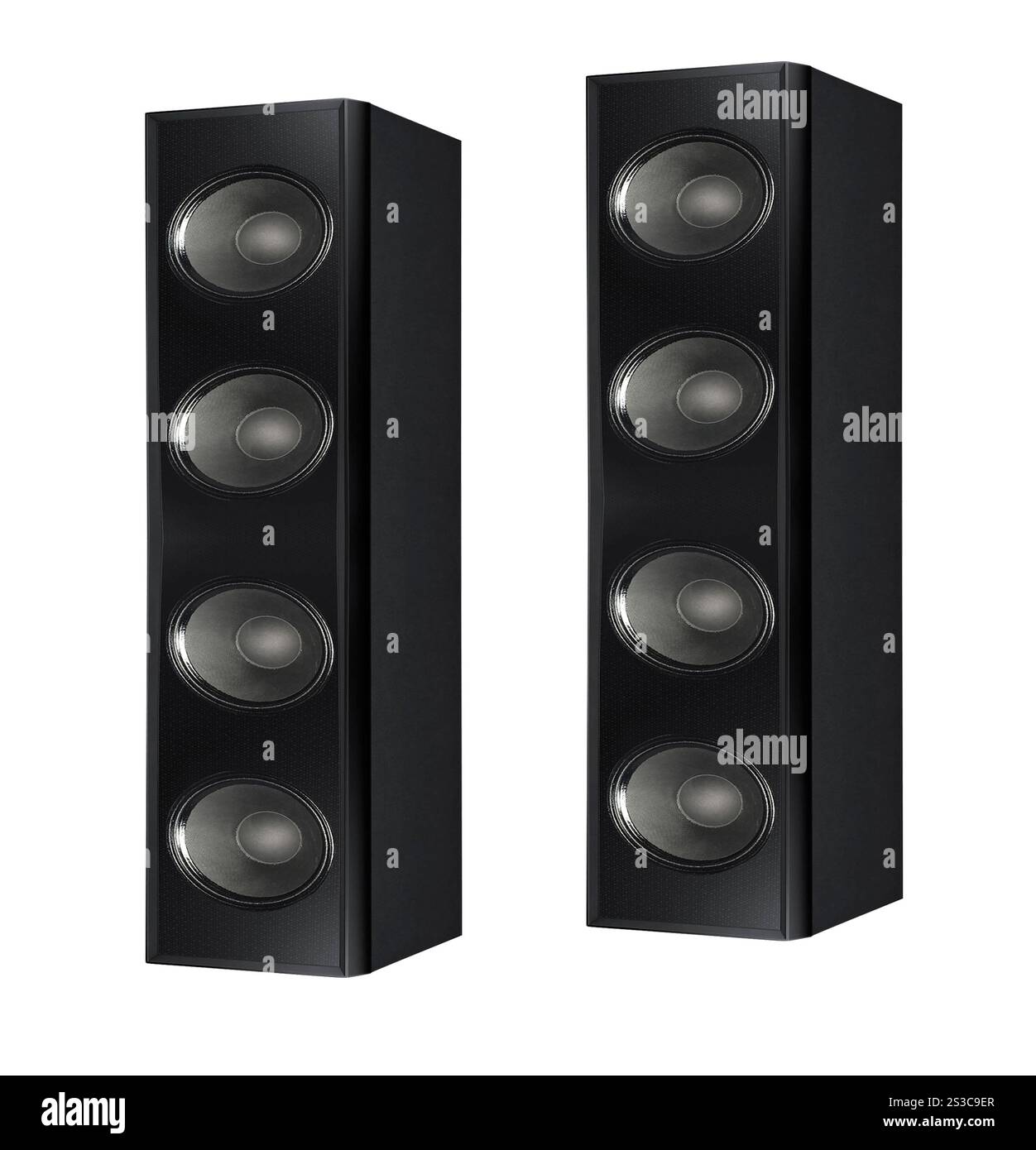 Audio speakers on white background. Audio speaker on white background ...