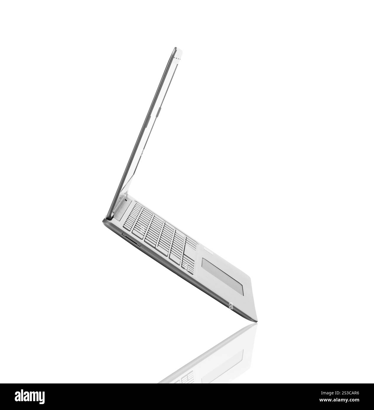 Black laptop and silver laptop Black and White Stock Photos & Images ...