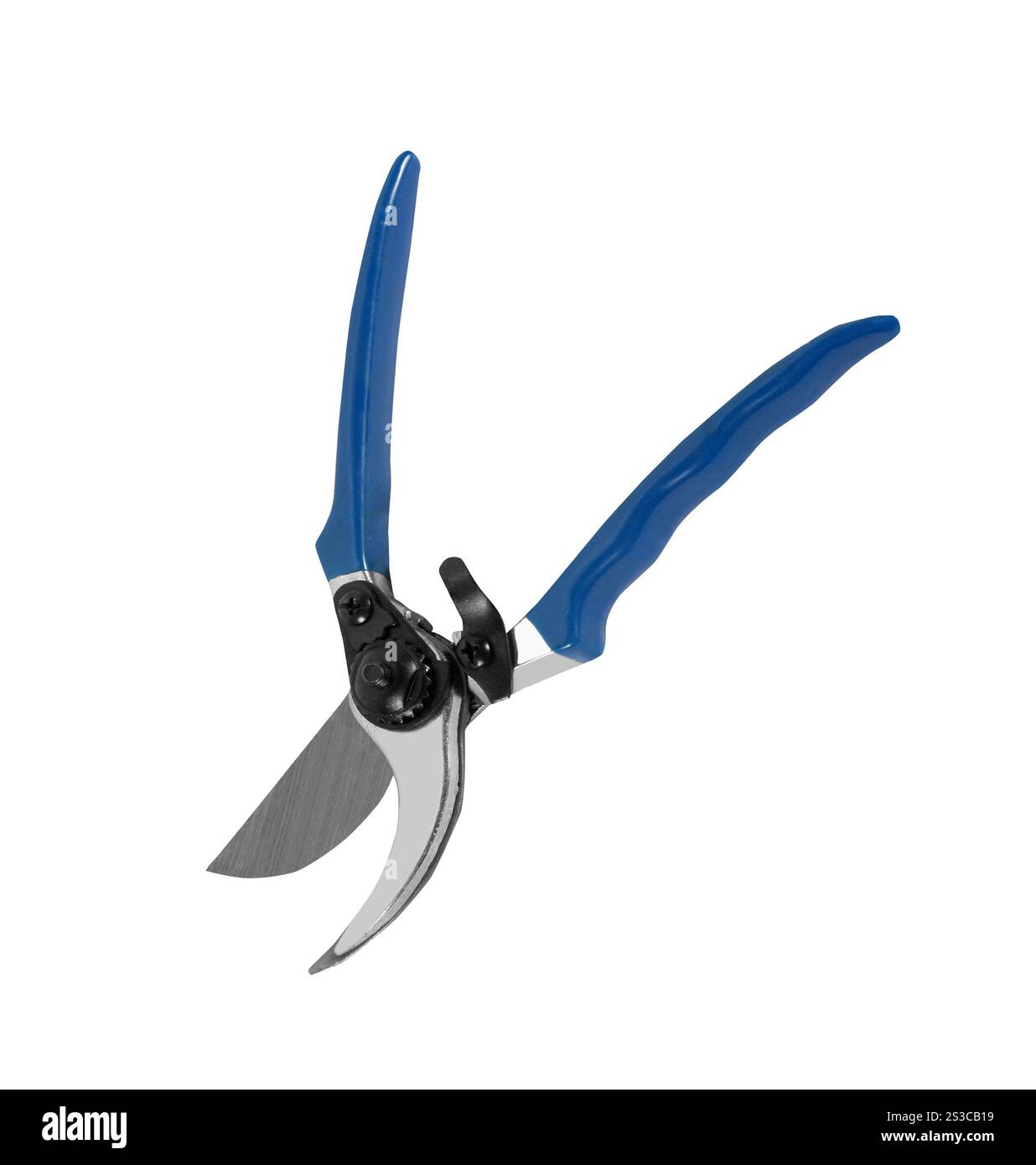 Gardening single pruner, isolated on white background. Gardening single ...
