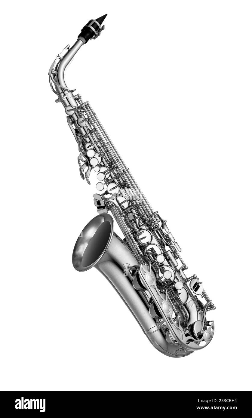 Saxophone detail Black and White Stock Photos & Images - Alamy