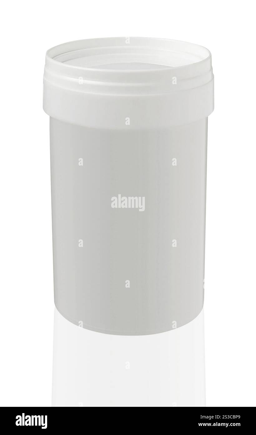 White Tub Paint Plastic Bucket Container Stock Photo - Alamy