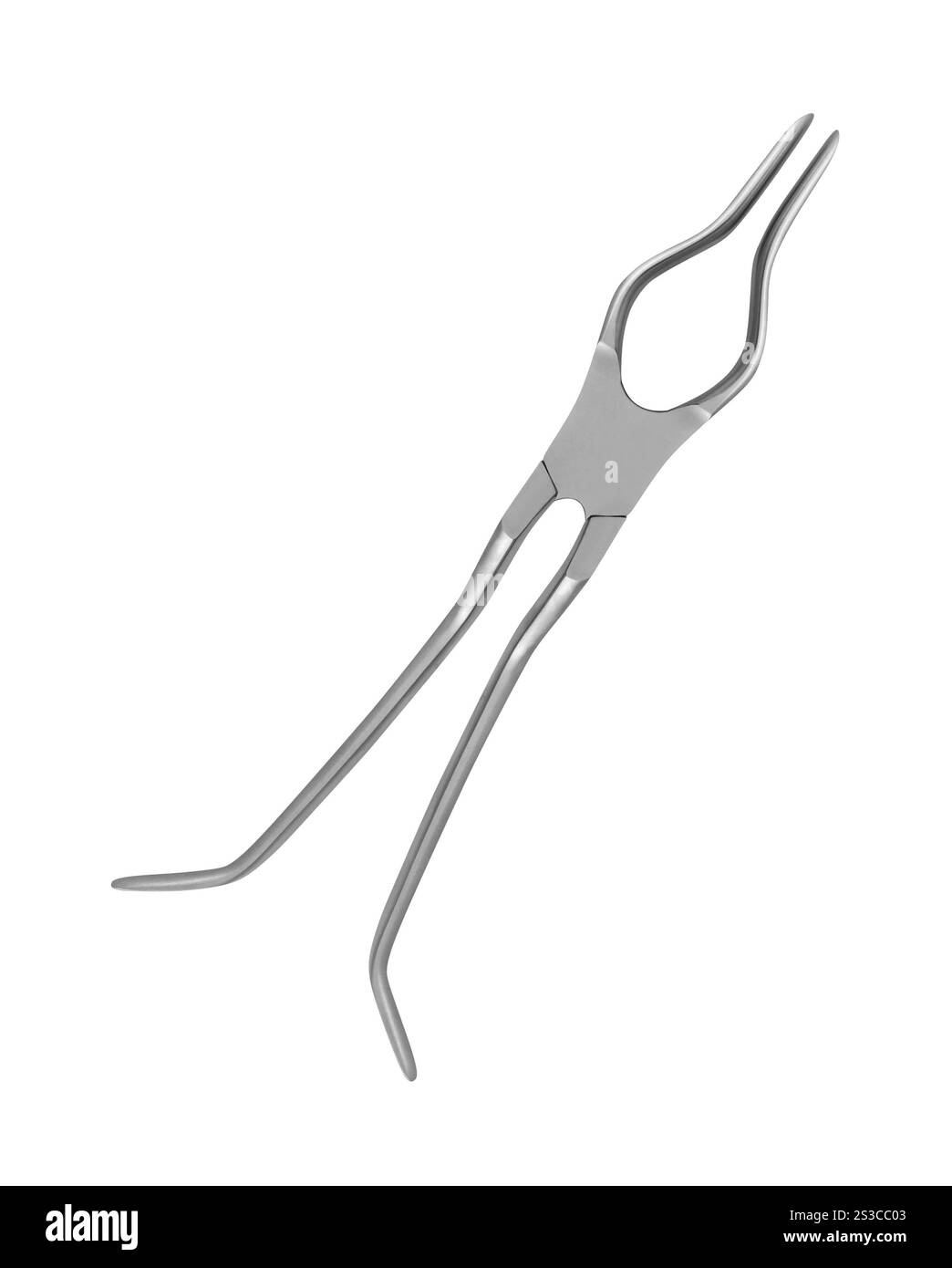 Medical clamp isolated on white Stock Photo - Alamy