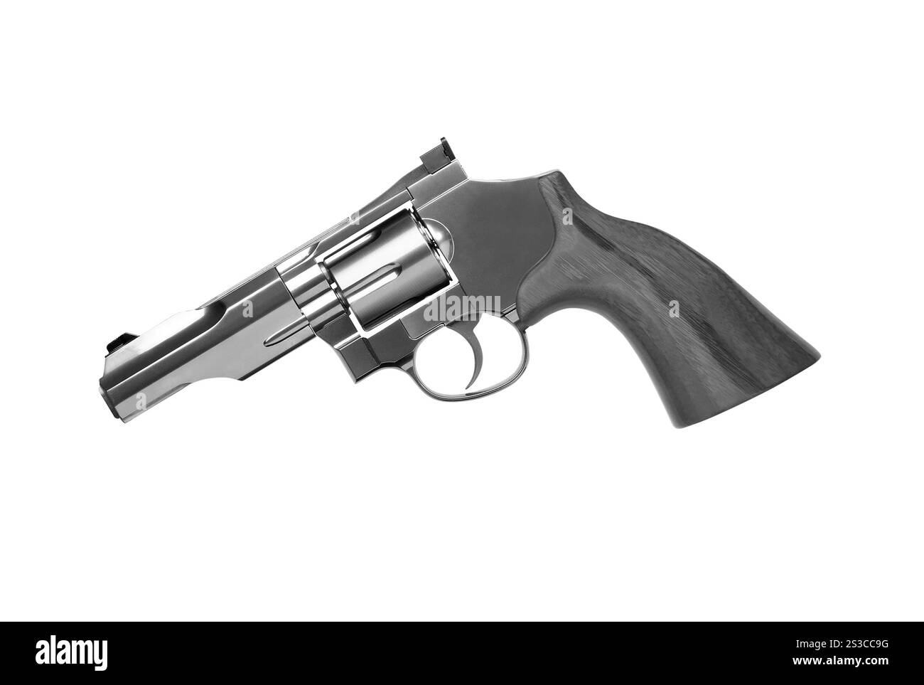 revolver on white background Stock Photo - Alamy