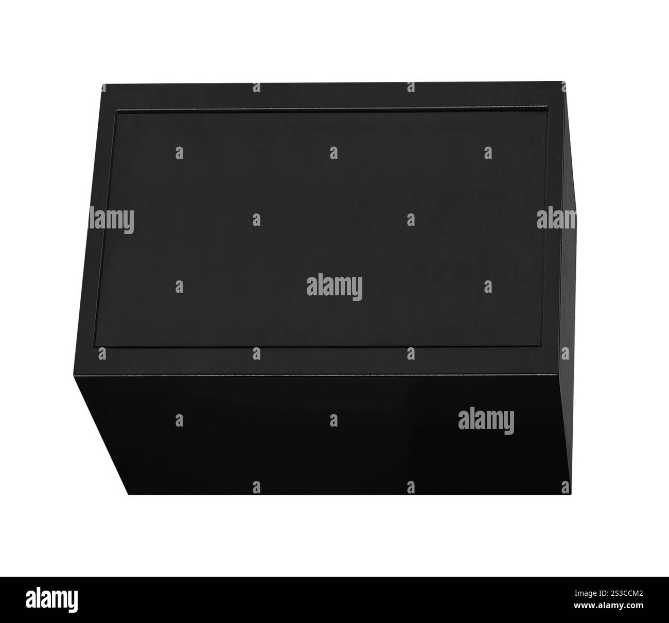 Metal box isolated on white Stock Photo - Alamy