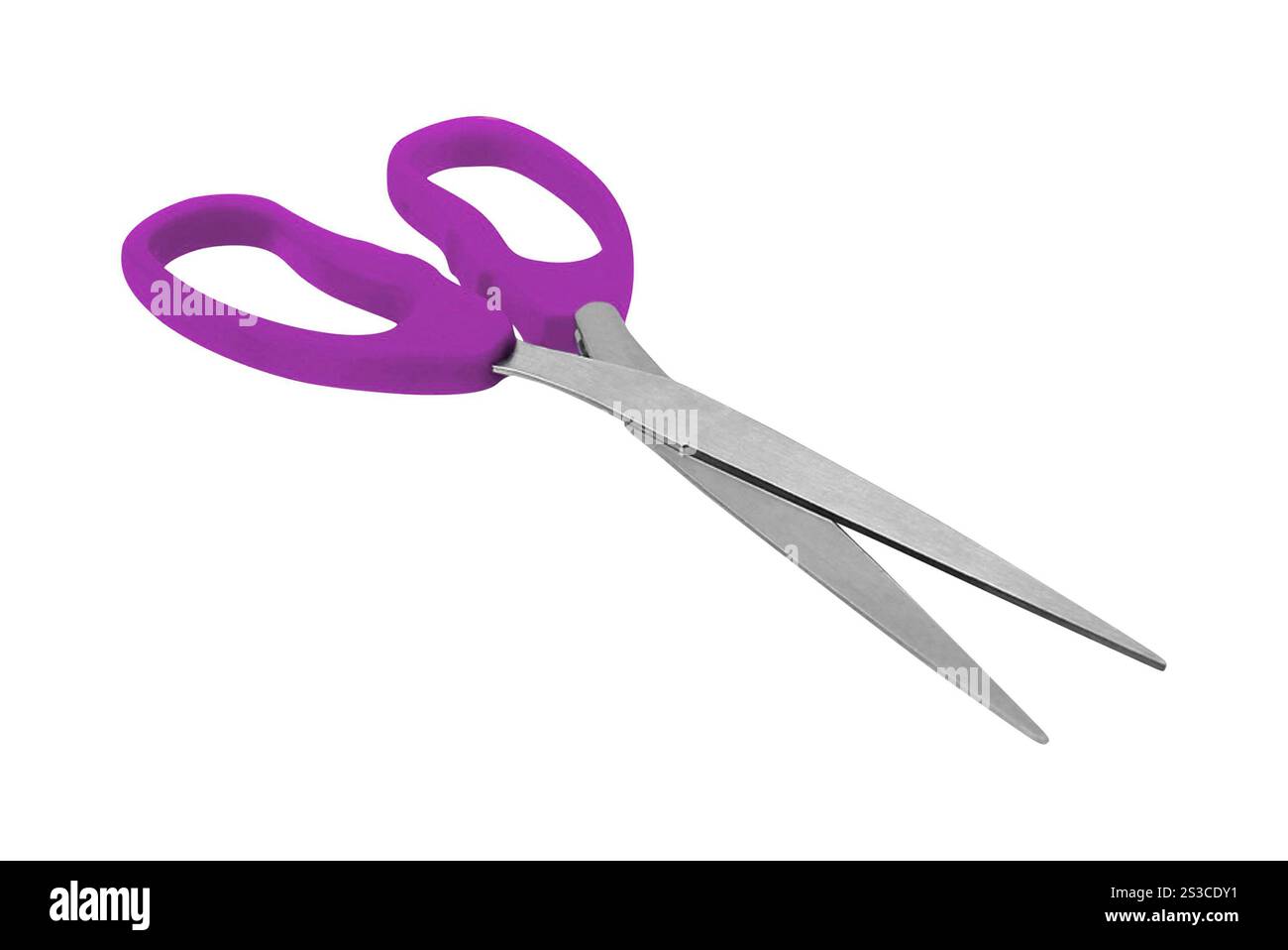 Purple Scissors Isolated On White Background Stock Photo - Alamy