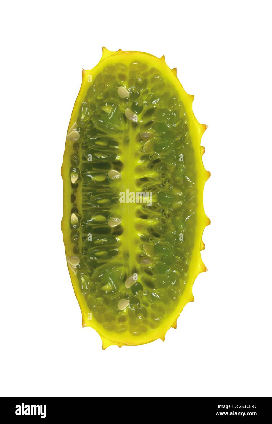 horn melon isolated on white Stock Photo - Alamy