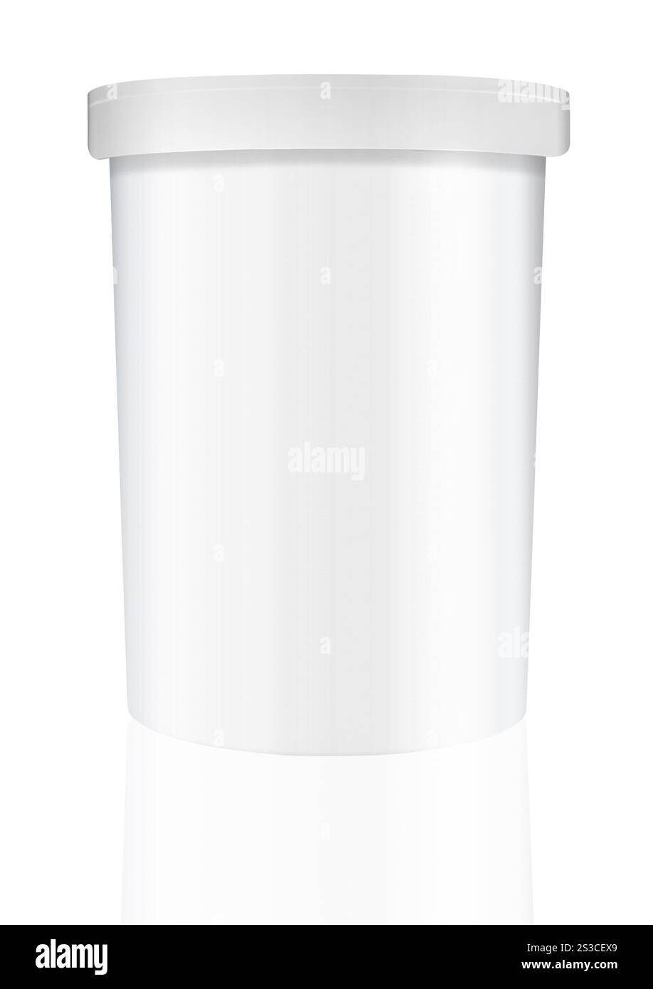 White Tub Paint Plastic Bucket Container Stock Photo - Alamy