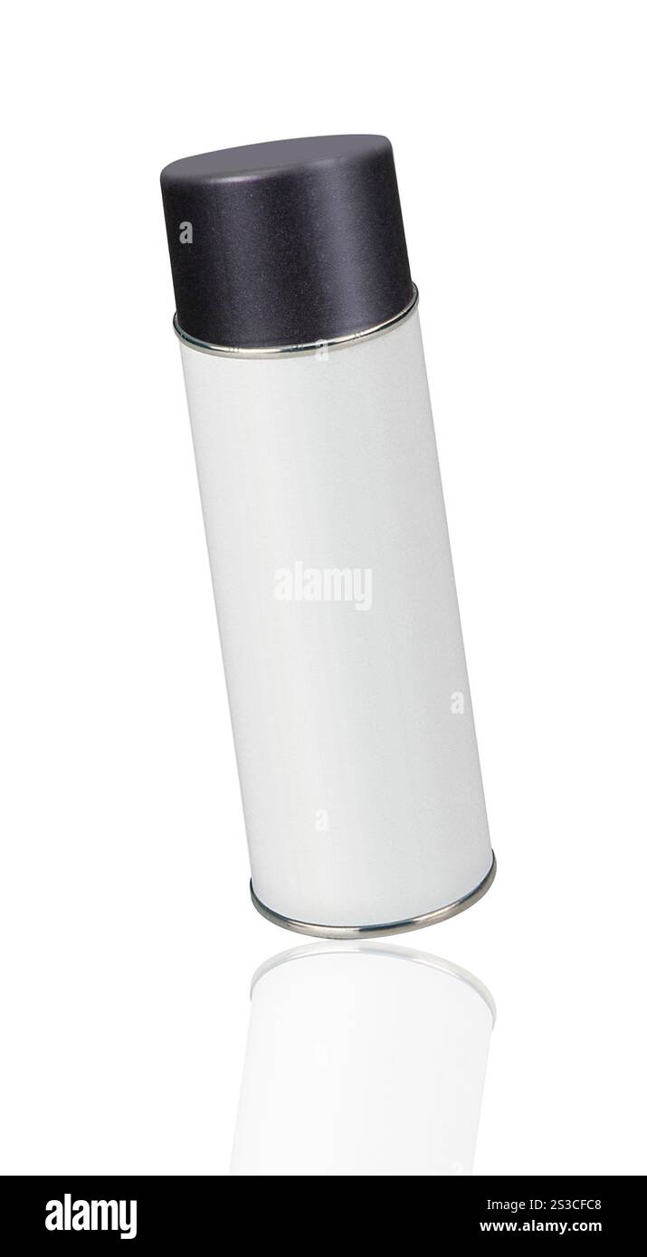 Blank aluminum spray can isolated on white Stock Photo - Alamy
