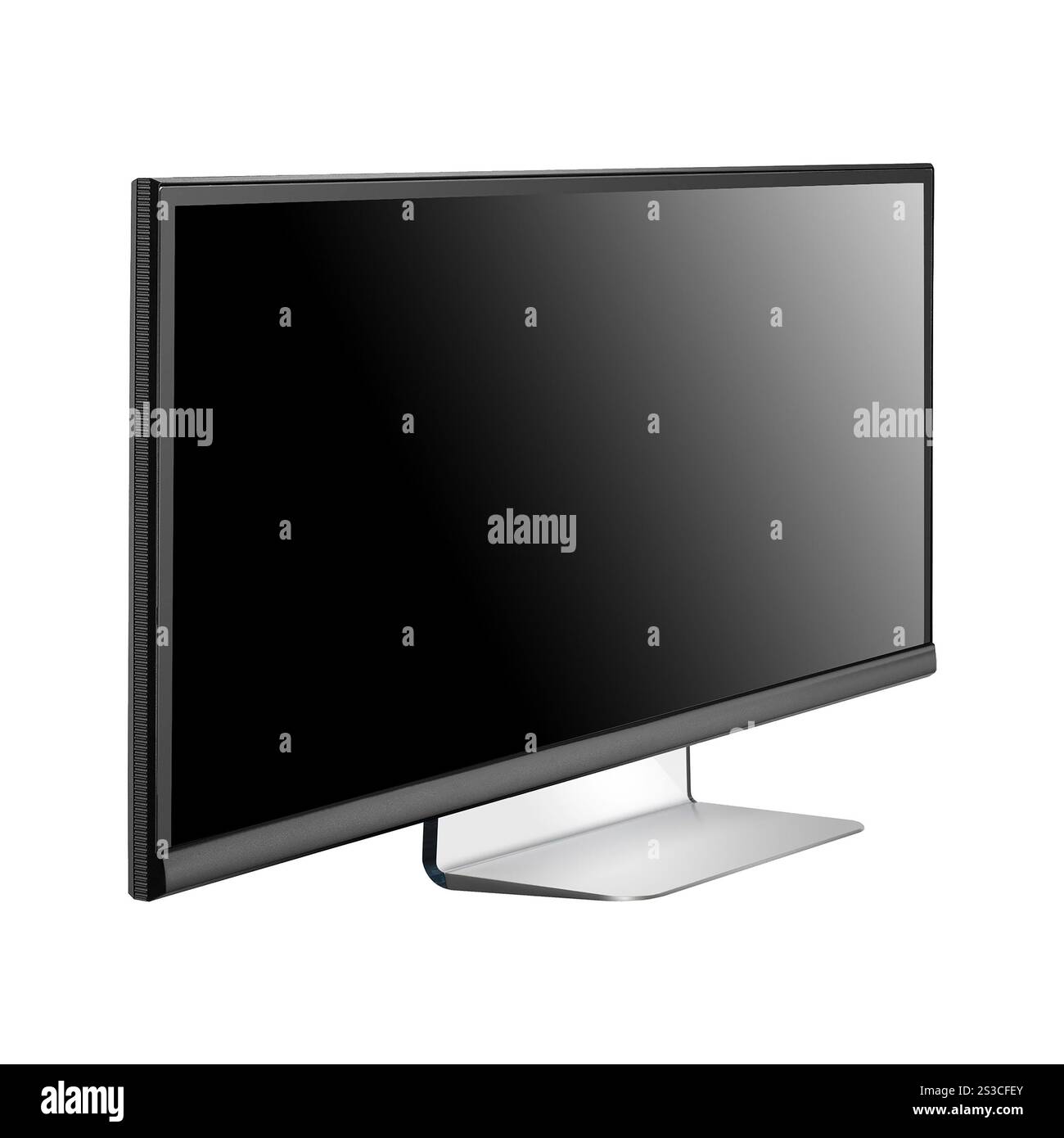 TV flat screen isolated on white Stock Photo - Alamy