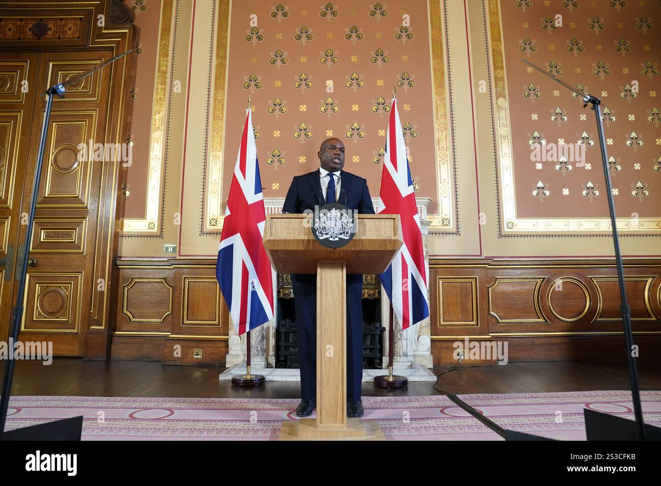 Foreign Secretary David Lammy delivers a speech at the Foreign ...