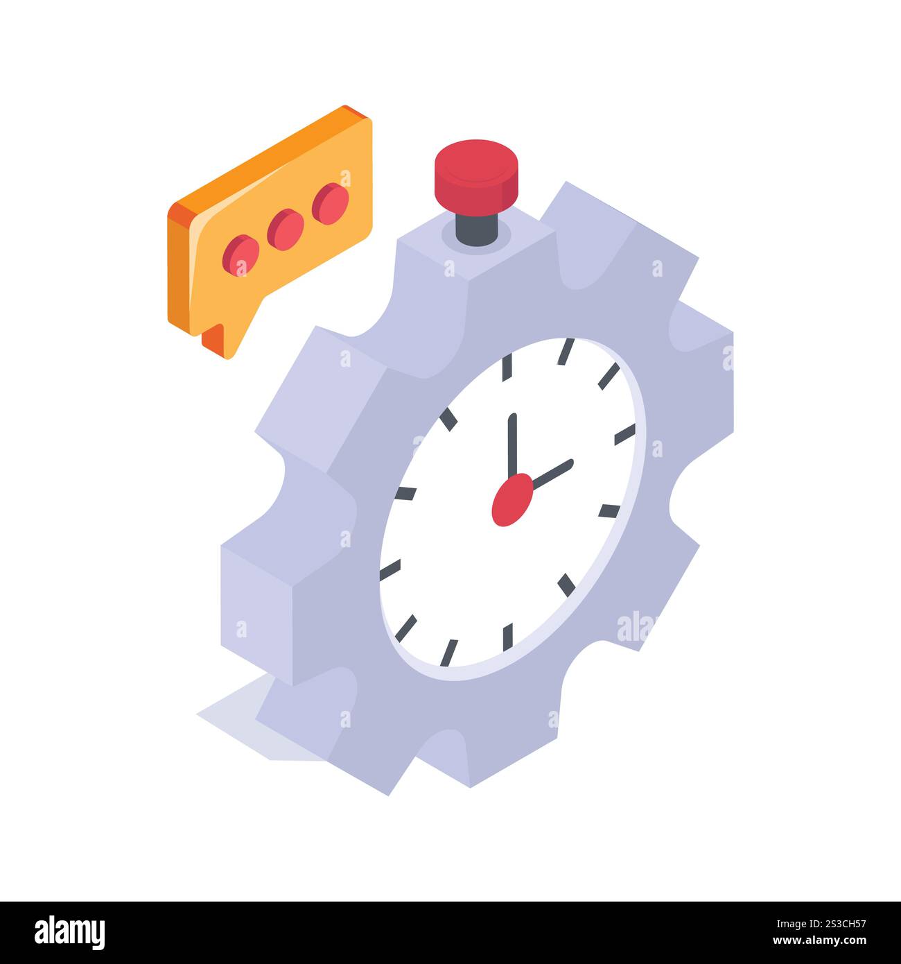 Take a look at this amazing isometric icon of time management Stock ...