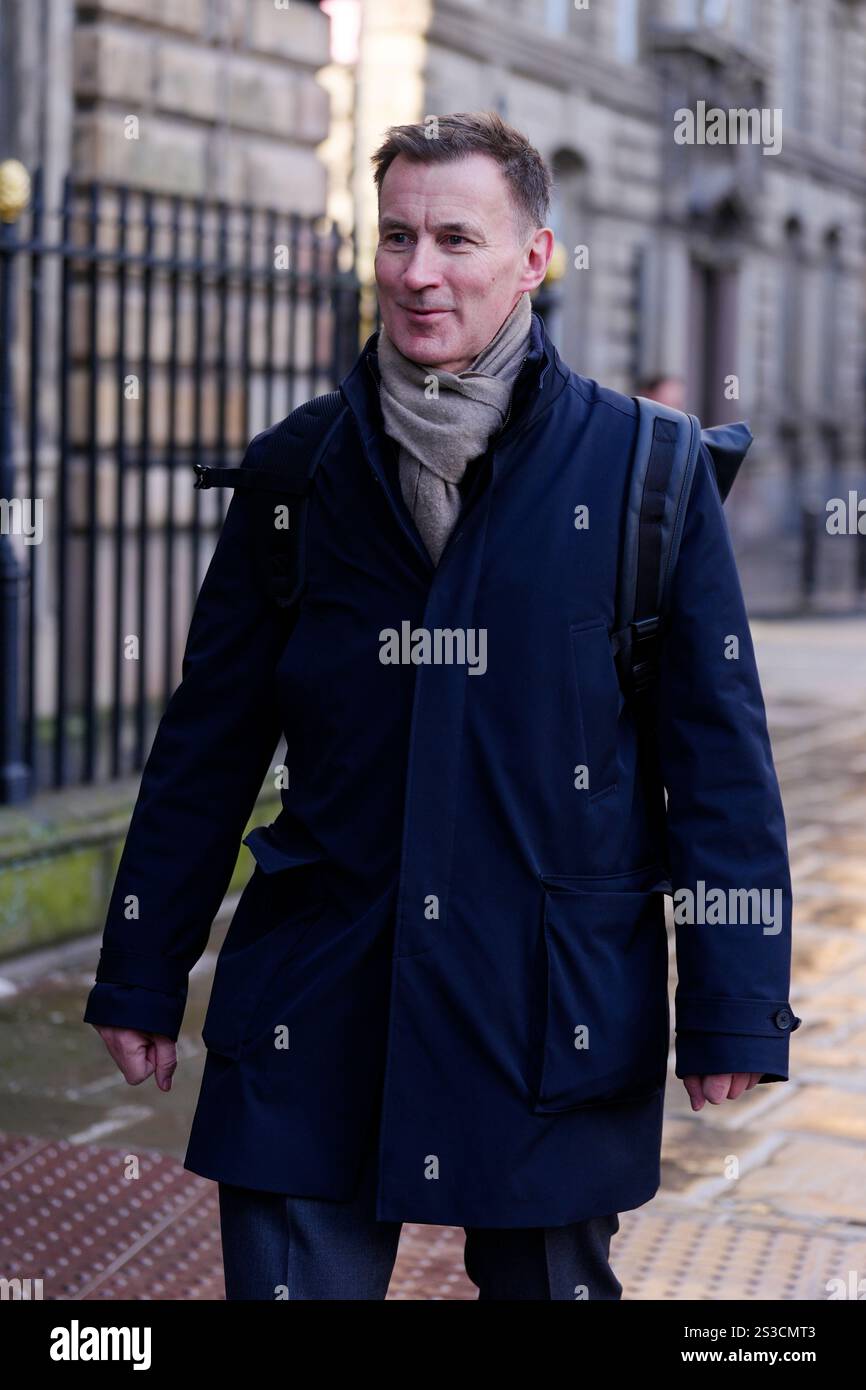 Former health secretary Jeremy Hunt arrives at Liverpool Town Hall, to ...