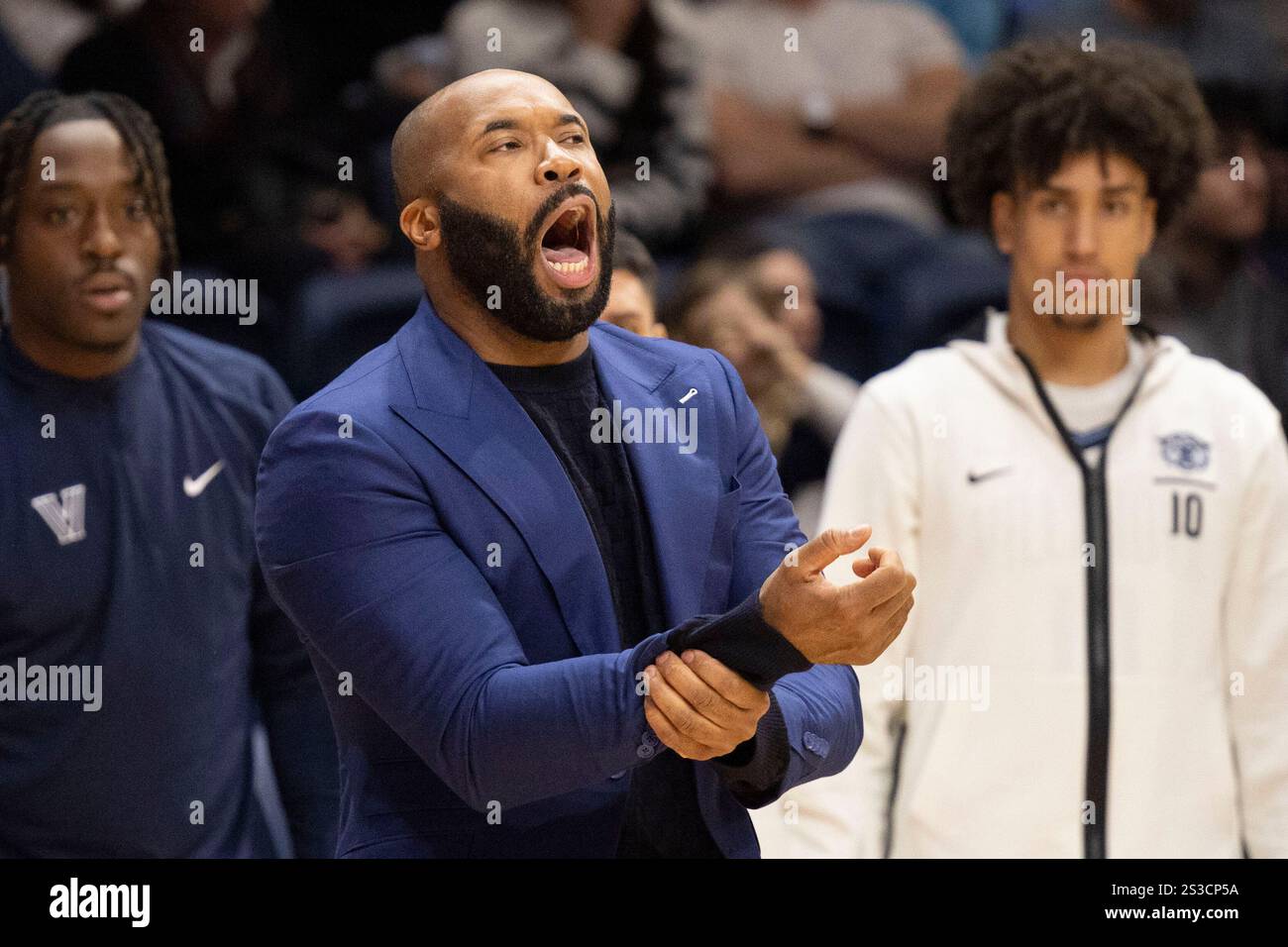 Villanova head coach Kyle Neptune during an NCAA college basketball ...