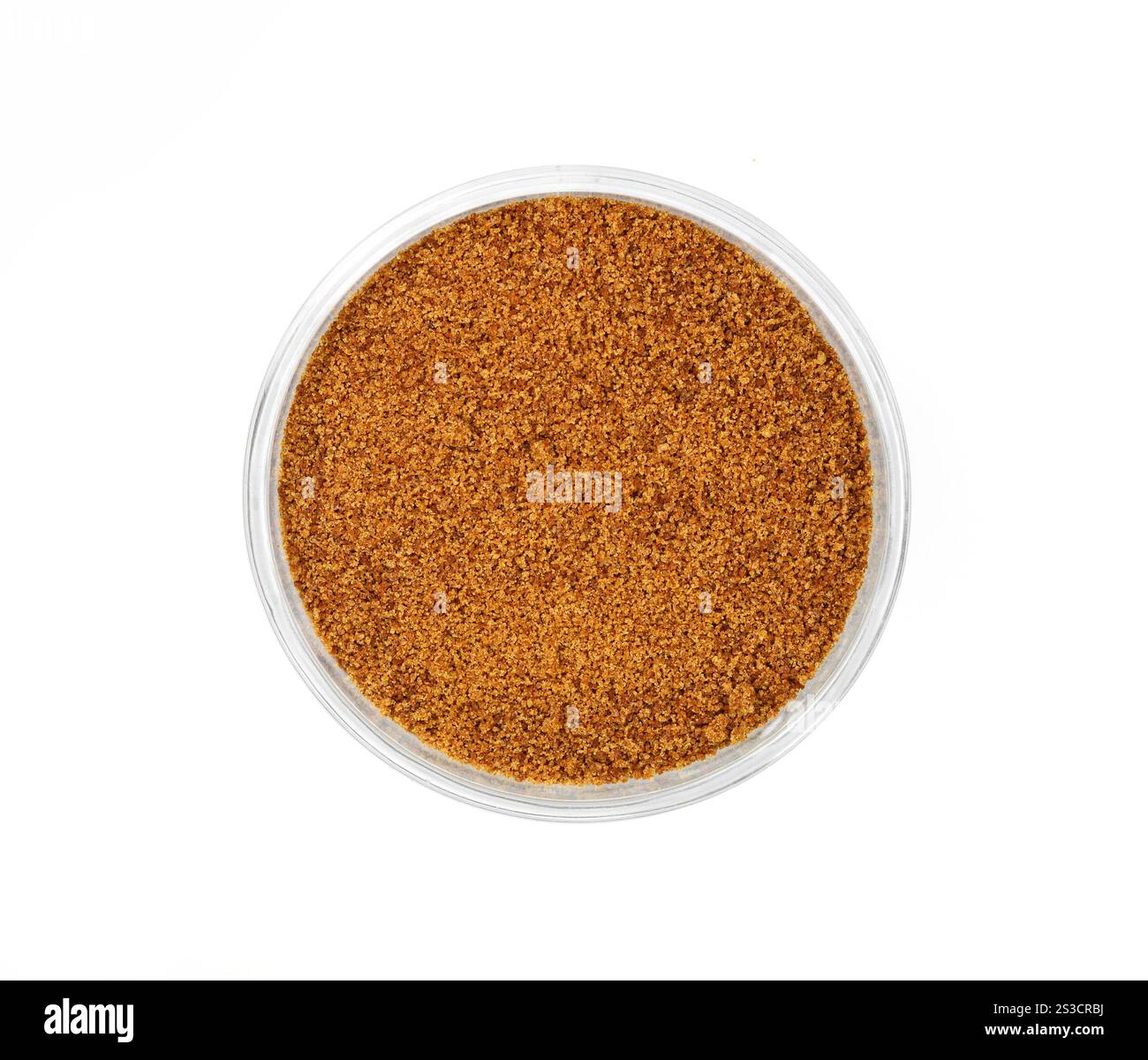 Pile of coconut palm sugar isolated on a white background. Coco sap ...