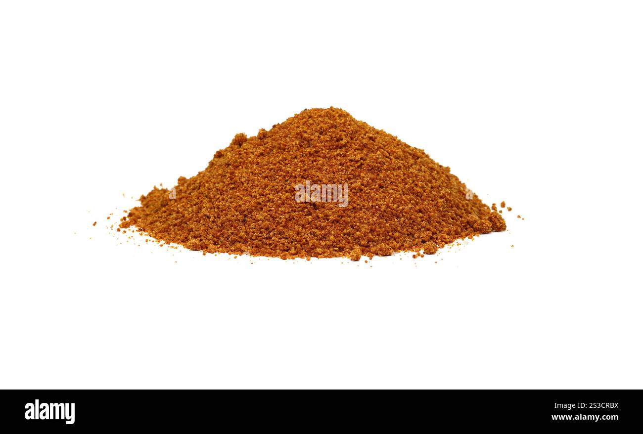 Pile of coconut palm sugar isolated on a white background. Coco sap ...