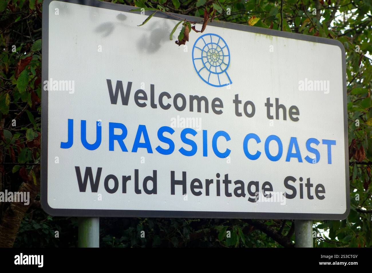 Welcome to the Jurassic World Heritage Site Road Sign, Lyme Regis ...