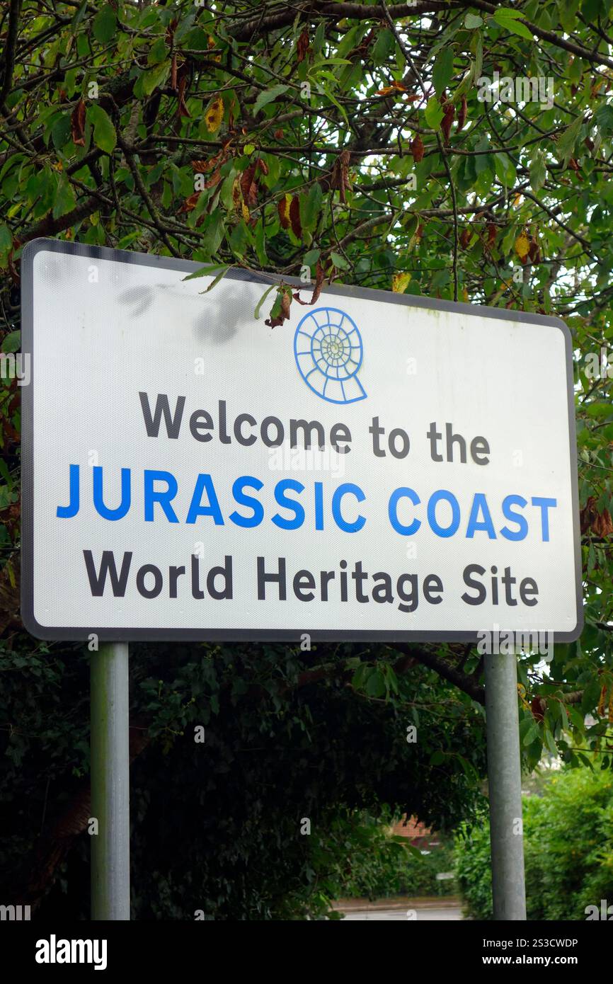 Welcome to the Jurassic World Heritage Site Road Sign, Lyme Regis ...