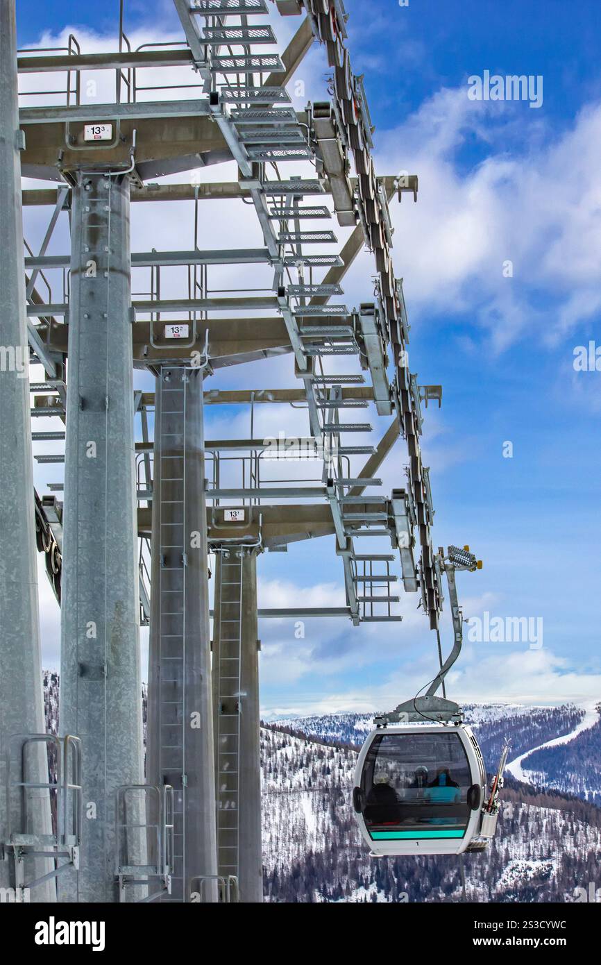 View of the Scenic Gondola Ride in Mountains Stock Photo - Alamy