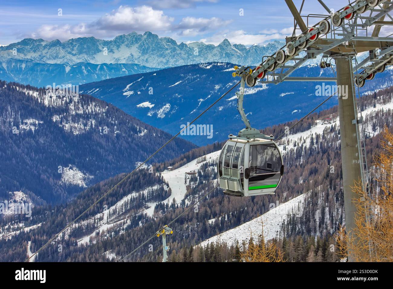 View of the Scenic Gondola Ride in Mountains Stock Photo - Alamy