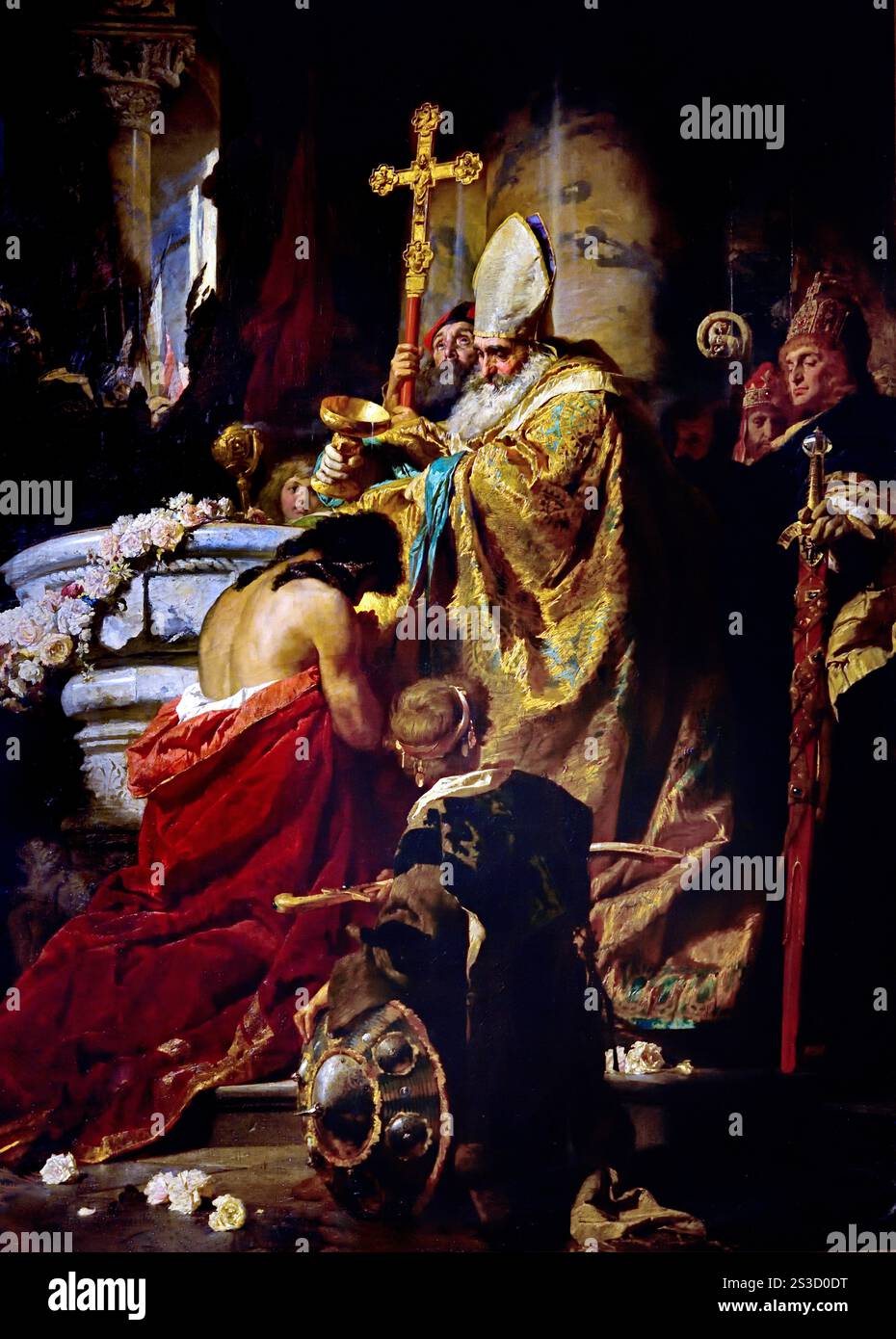 The Baptism of Vajk 1875 by Gyula Benczúr 1844-1920 19th century, Fine ...