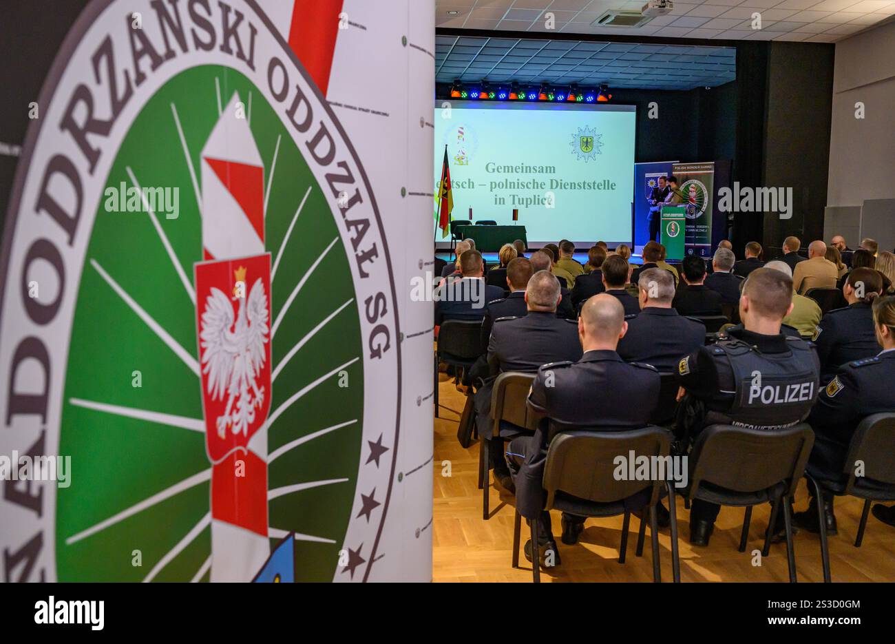 Tuplice, Poland. 09th Jan, 2025. Guests take part in the opening event ...